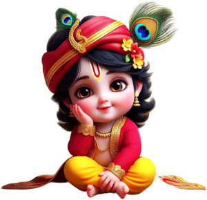 Krishna Sticker 60 cm Cute Little kirshna Baby Krishna God Krishna ...