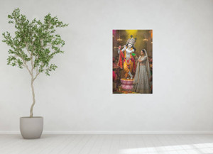 GLOBAL GRAPHICS 51 cm Krishna ji wall sticker For Pooja room wall ...