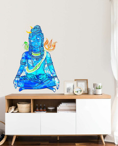 Flipkart SmartBuy 58 cm Blue Shiva Wall Sticker Size- 58 cm x 38 cm ...