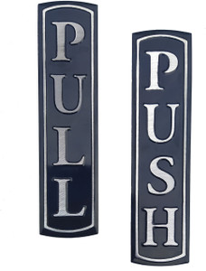 CLAPPERZZ 16 cm Metal Push & Pull Signage Board for Glass Wooden Doors ...