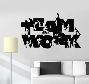 STIKHUB 60 cm Office teamwork quotes wall sticker Self Adhesive Sticker ...