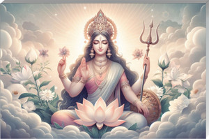 voorkoms 18 inch Maa Lakshmi Pujan Spiritual wall sticker for Puja room ...