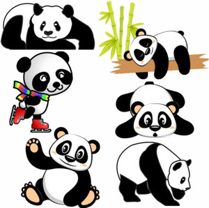 Approach Decor 60 cm Animals Panda Cartoon Switchboard Sticker For ...