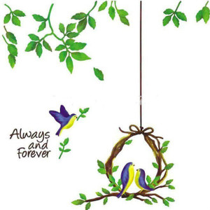 Happy Walls 10 Always & Forever Birds Nest and Leaves Self Adhesive ...