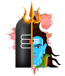 SAI DESIGNS 99 cm shiva ji wall stickergod _bhagwan ji wall sticker ...