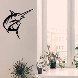 SnappyVinyl 29 cm Marlin Fish Wall Decals, Easy to Apply Self Adhesive ...