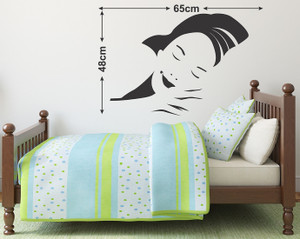 Zampyy 48 cm Calm Girl Sleeping| Wall Stickers |PVC Vinyl| Non-Reusable ...