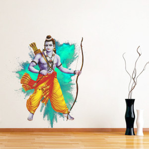SAI DESIGNS 48 cm ram ji wall stickergod _bhagwan ji wall sticker(48X56 ...