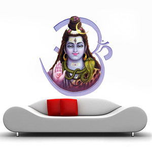 SAI DESIGNS 99 cm shiva wall stickergod _bhagwan ji wall sticker(45X51 ...