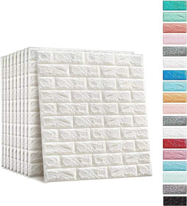 Flipkart SmartBuy 77 cm 3D Brick Wallpaper For Wall Self Adhesive ...