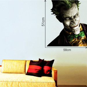 SAI DESIGNS 58 cm scary joker face joker design(58x51) Self Adhesive ...
