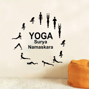 ZEN TREK 45 cm Surya Namaskara -Yoga Wall Stickers Self Adhesive ...