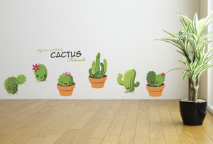 WALLARSH 165 cm My Cute Cactus Friends Self Adhesive Sticker Price in ...