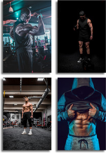 PRINTHUBS 30.48 cm Bodybuilder Motivational Poster For Room Gym Wall ...