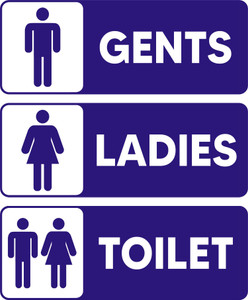 ShubhFly 21 cm TOILET Stickers Sign Gents Ladies Toilet Door Stickers ...