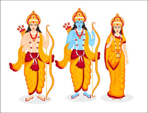 Decoar Nirmal 91 cm Lord rama ,lord laksman and goddess sita wall ...