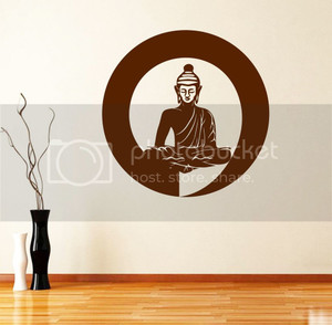 Stickers Mart 56 cm Buddha Round Wall Sticker Removable Sticker Price ...
