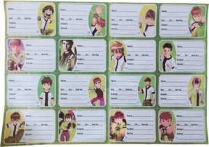Super Easy 6.1 cm Ben 10 Mixed Design Name Slip Note Books Stickers ...