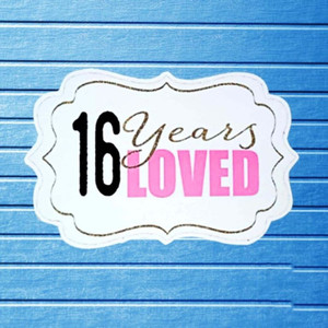 Partywala 30 cm 16th Year Loved Theme Cut Outs Reusable Sticker Price ...