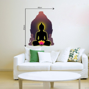 Decoration Stickers 63 cm bhudha wall sticker multicolorgod _bhagwan ji ...