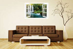 DK RAM 45.72 cm Natural 3D Window Poster For Livingroom Home Wall Decor ...