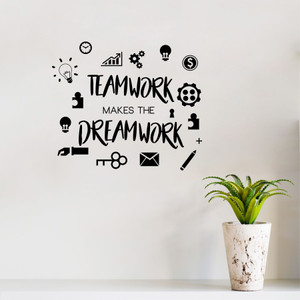 RehanDecors 23 inch TeamWork Quotes Wall Sticker Size -23X12 Inches ...