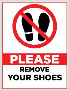 The Printpack 28 cm Please Remove Your Shoes Sticker Double-sided ...