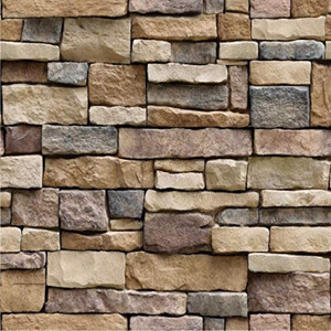 Flipkart SmartBuy 100 cm Brown Color Stone Brick Wallpaper Self ...