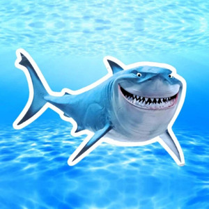 Partywala 30 cm Finding Nemo Theme Cut Outs (Bruce) Reusable Sticker ...