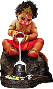 STICKER STUDIO 48 cm Little Hanuman Wall Sticker & Decal Self Adhesive ...