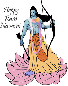 decor kraft 38 cm Ram Navami Design Wall Sticker Self Adhesive Sticker ...