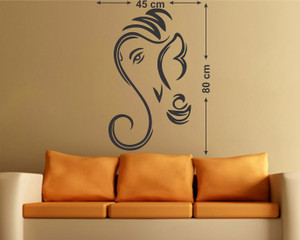 Tuffuk 45 cm Ganapathi Face | Wall Stickers | PVC Vinyl | Non-Reusable ...