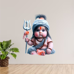 pfdecore 21 inch Cute Beby shiv ji wall sticker Glow in the Dark ...