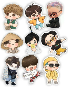 Gupta Traders 2.5 inch BTS Chibi Sticker Pack Self Adhesive Sticker ...
