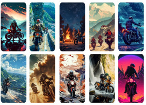 PRINTWORX 20 cm Bike Travel Stickers | Vivid And HD Designs | High ...