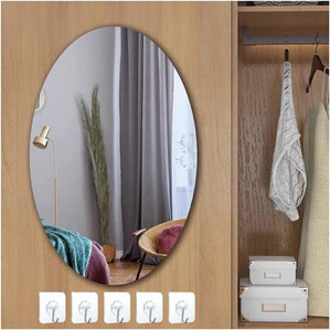 QuityShop 30 cm Flexible Mirror Self-Adhesive Mirror Non-Glass Mirror ...