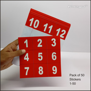 Printingpur 2 inch 1 to 50 Digits Number Stickers Waterproof For ...