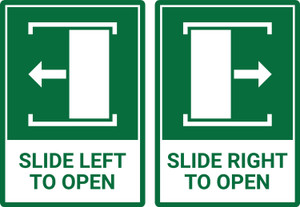 ShubhFly 31 cm Slide to Open Sticker- Slide Left Right To Open Door ...