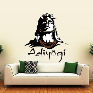 INKEDIFY 71 cm Adiyogi Shiva Wall Decal Sticker Self Adhesive Sticker ...