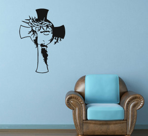 Wallzone 65 cm Jesus Christ Black Pvc Vinyl Wallsticker For Decorations ...