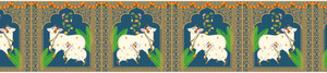 ATTRACTSO 120 inch Pichwai Cow Design Wall Border Peel & Stick 10 feet ...