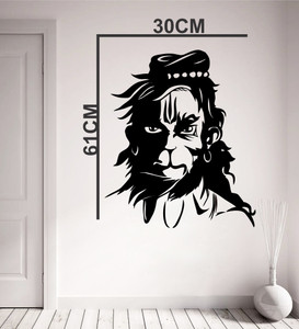 Sahaj Décor 30 cm Black Shadow Bajrangbali Self Adhesive Sticker Price ...