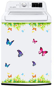 SAI DESIGNS 99 cm grass border with butterflieswashing machine sticker ...