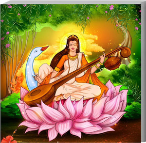 surmul 20 cm Saraswati Maa Poster Home Décor Wall Art Room Pooja Study ...