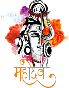 SAI DESIGNS 49 cm shiva ji wall stickergod _bhagwan ji wall sticker ...