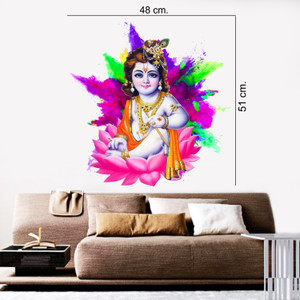 Decoration Stickers 1 cm Krishna ji wall sticker for roomgod _bhagwan ...