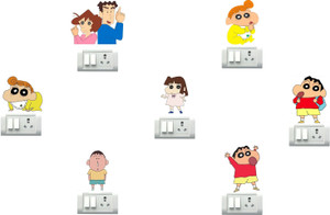 Happy Walls 35 cm Shin chan switchboard stickers Self Adhesive Sticker ...