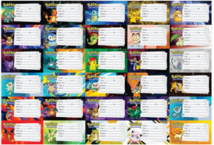 ModernDecor 3.5 inch Pikachu Cartoon Name Slip Stickers Tag for ...