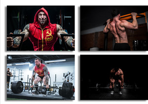 PRINTHUBS 30.48 cm Bodybuilder Motivational Poster For Room Gym Wall ...