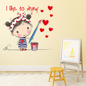 Wallzone Drawing Large Vinyl Wallsticker (80 cm x 75 cm) Price in India ...
